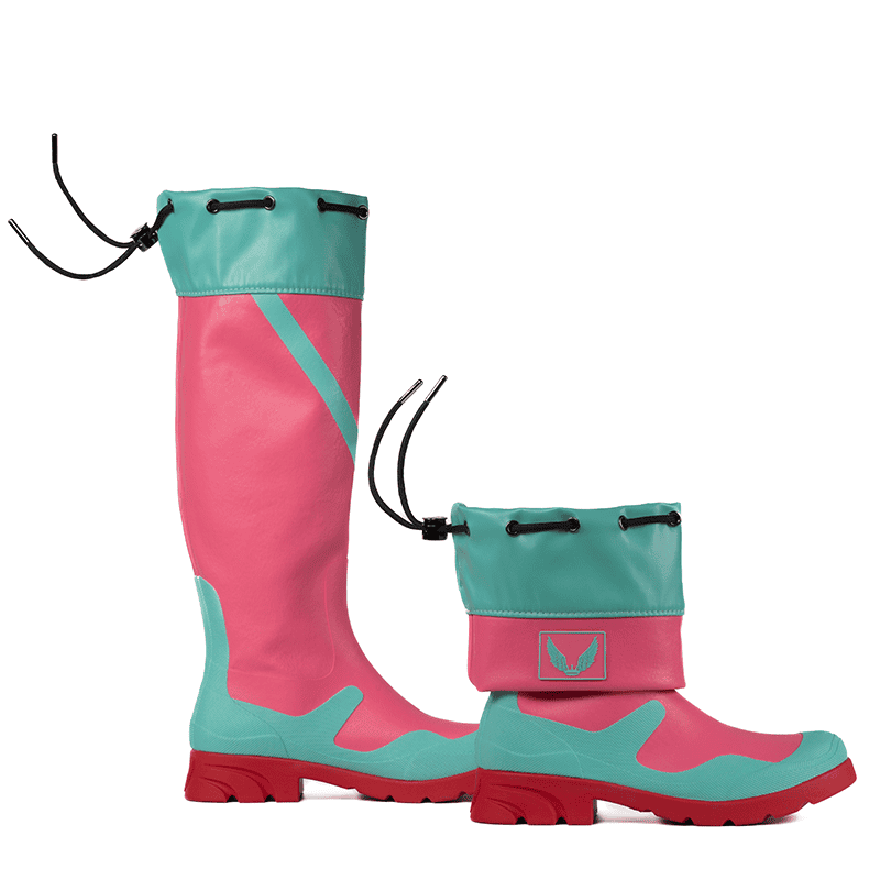 Pink - All-Weather Boots - Natural Rubber – My Tribe Boots